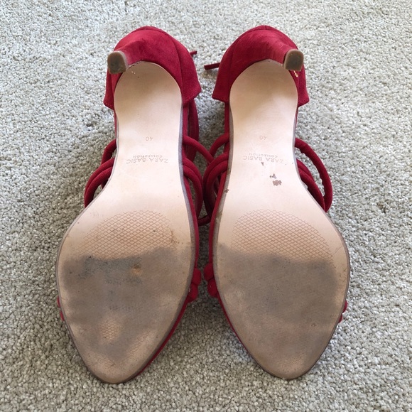 Zara | Shoes | Zara Knotted High Heel Sandals In Burgundy Red | Poshmark